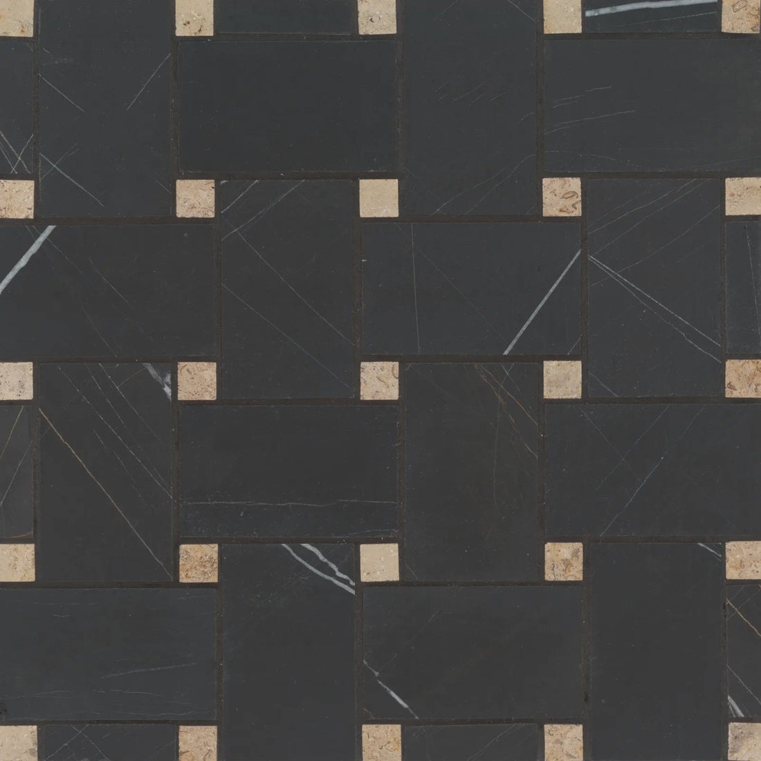 Bedrosians Jumbo Basketweave Collection Sahara Noir with Beige Dot 11 ...