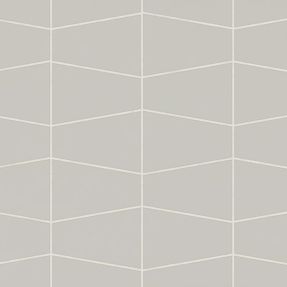 Bedrosians Marin Collection Pebble Gray Trapezoid 8.25" x 13" Matte Po ...