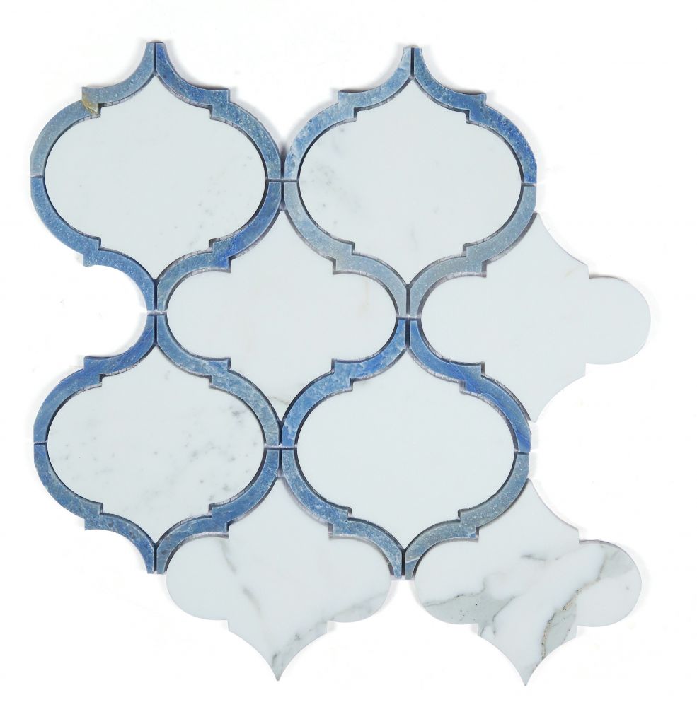 Elysium Tiles Alice Royal Sapphire 11.5" x 12" Marble Mosaic Tile – AMA ...