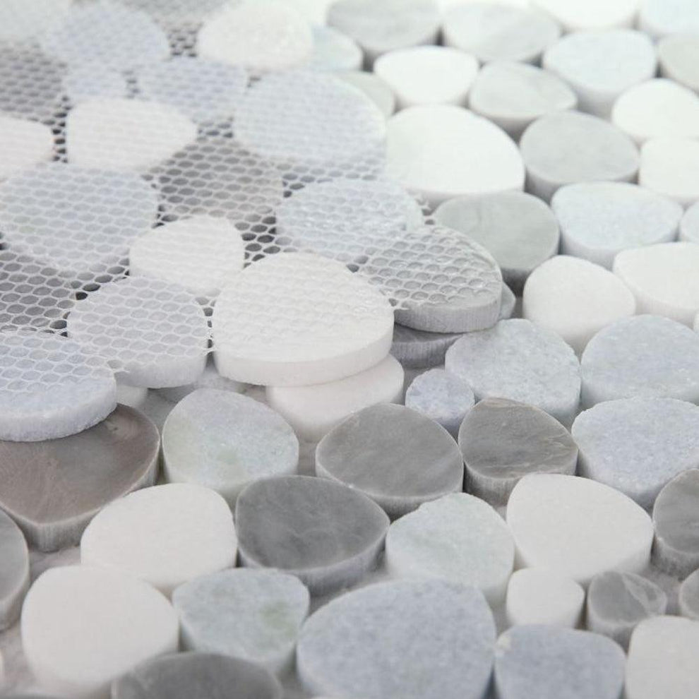 Elysium Tiles Aphrodite Blue Ocean 12" x 12" Marble Mosaic Tile – AMA ...