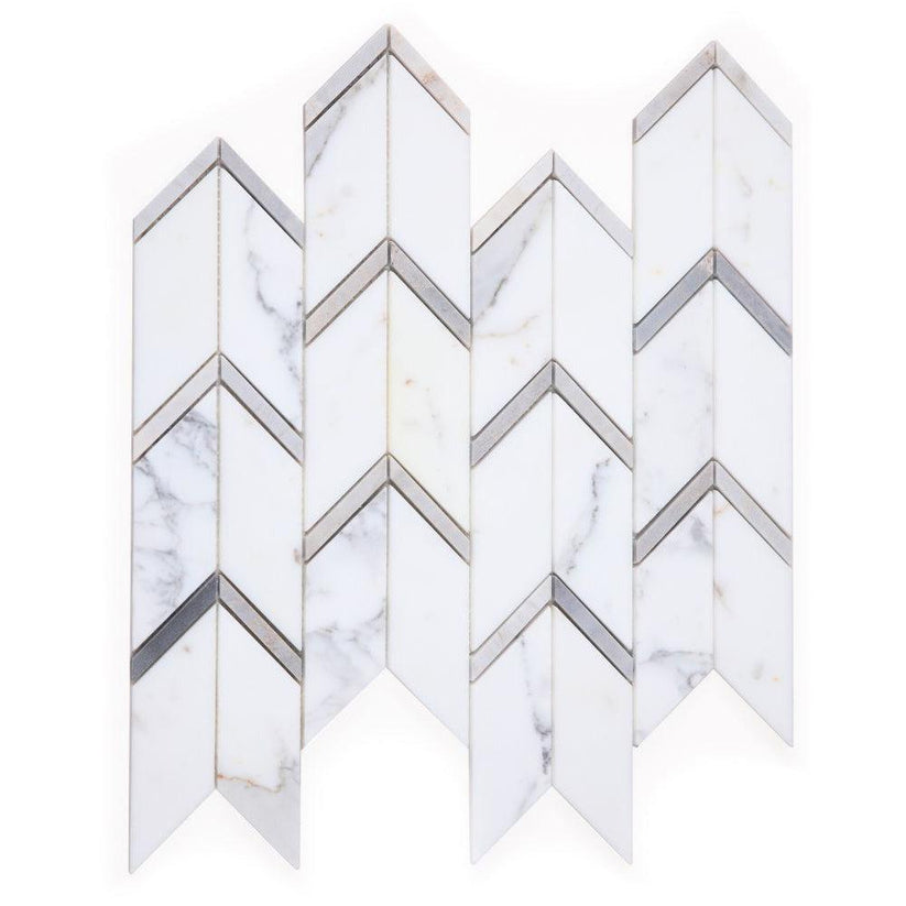 Elysium Tiles Arrow Sky 12" x 12.75" Marble Mosaic Tile – AMA StoneWorks
