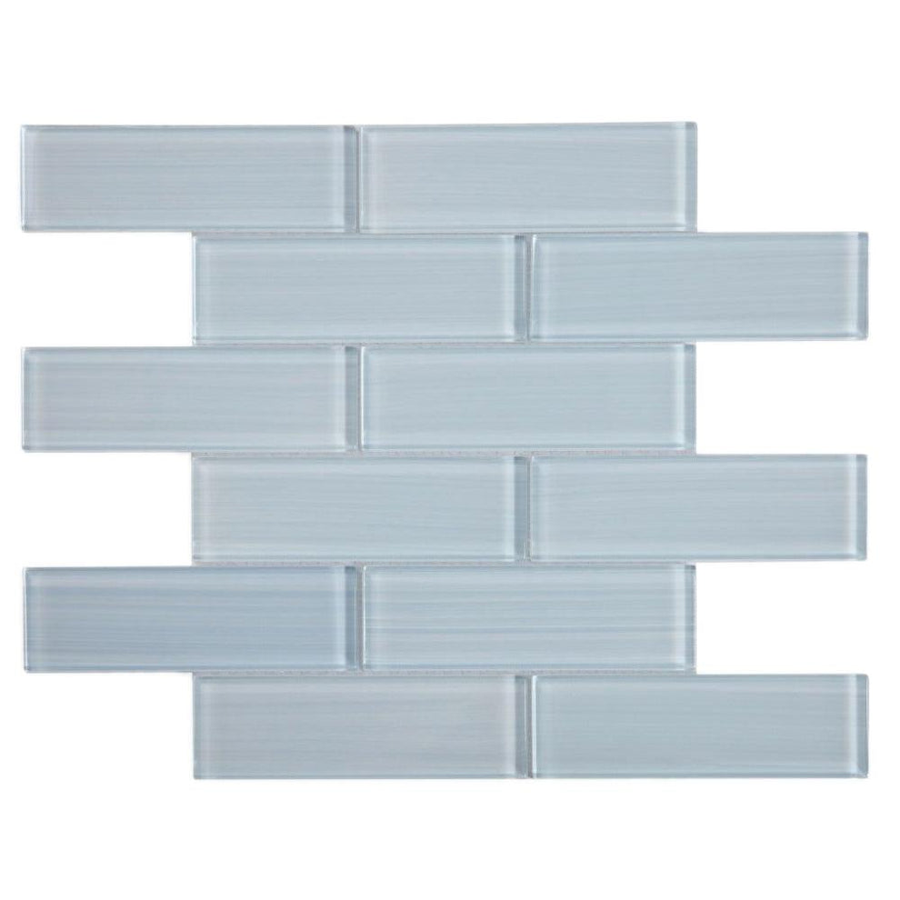 Elysium Tiles Casale Lucy Blue Painting 11.75" x 11.75" Glass Mosaic T ...
