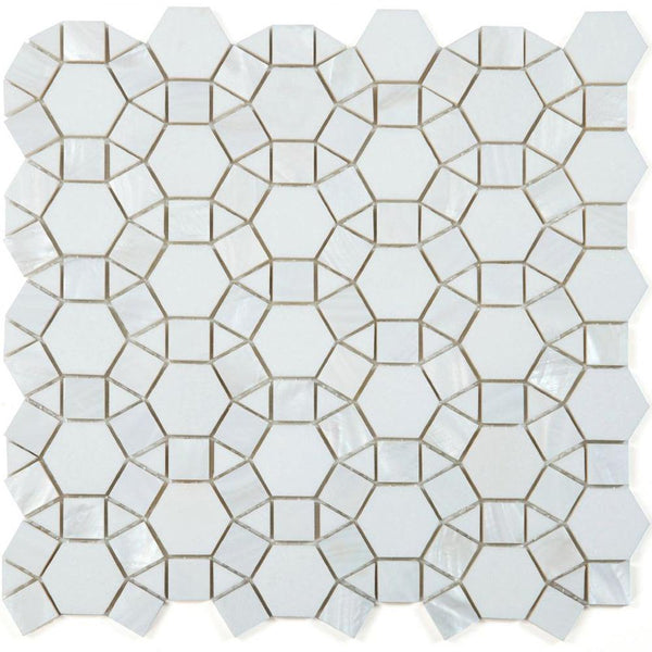 Elysium Tiles Diana Aether 11.5" x 12" Marble Mosaic Tile – AMA StoneWorks