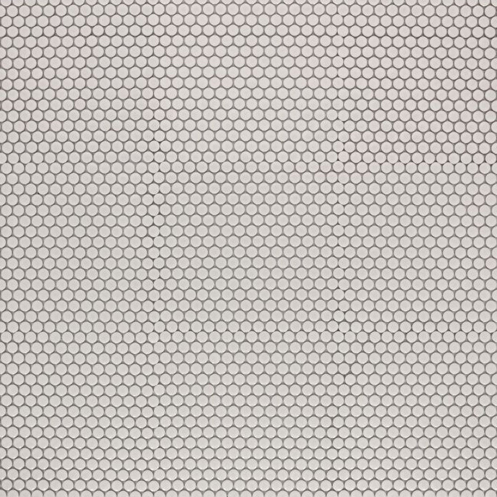Elysium Tiles Penny Round Natural Grey Matte 11.5" x 12.25" Porcelain ...