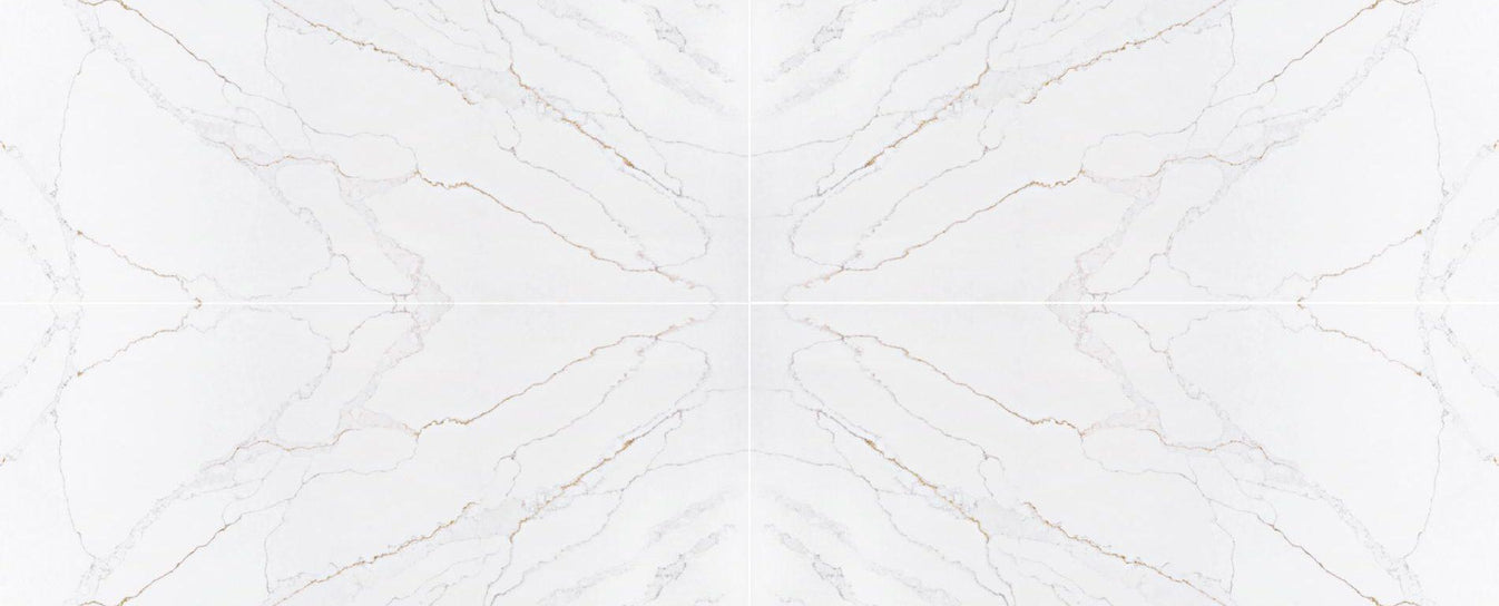 Raphael Stone Calacatta Romano Polished 126" x 63" Quartz Slab – AMA ...
