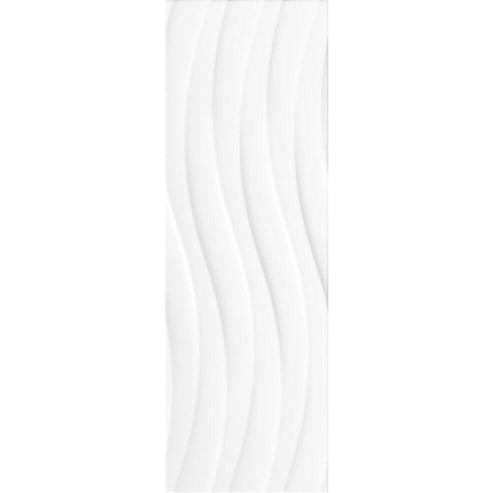Siena Decor Colorgloss Collection White Bend 10" x 30" Porcelain Tile ...